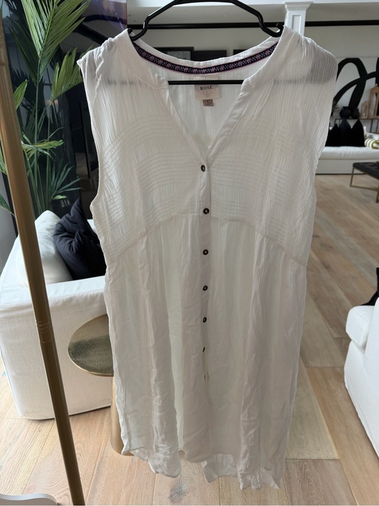 Knox Rose | Dresses | Knox Rose White Sleeveless Top With Navy And Pink ...